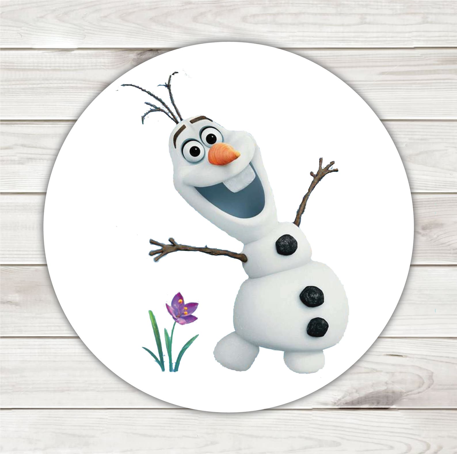 Personalized Frozen Olaf Round Stickers Frozen Olaf Birthday | Etsy
