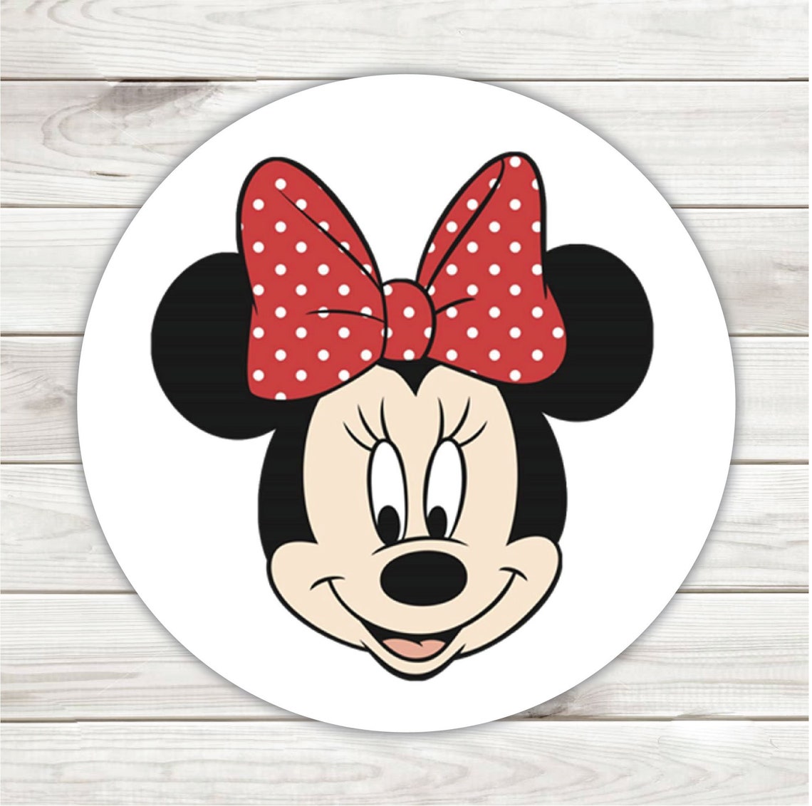 Personalized Minnie Mouse Round Stickers Minnie Mouse | Etsy