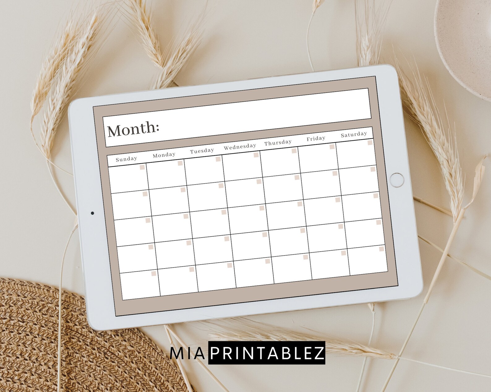 Printable Perpetual Blank Calendar | Monthly & Weekly Planner | Instant ...
