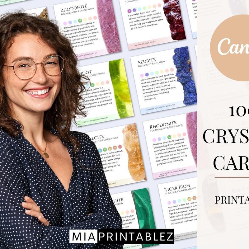 Printable Crystal Cards - Etsy