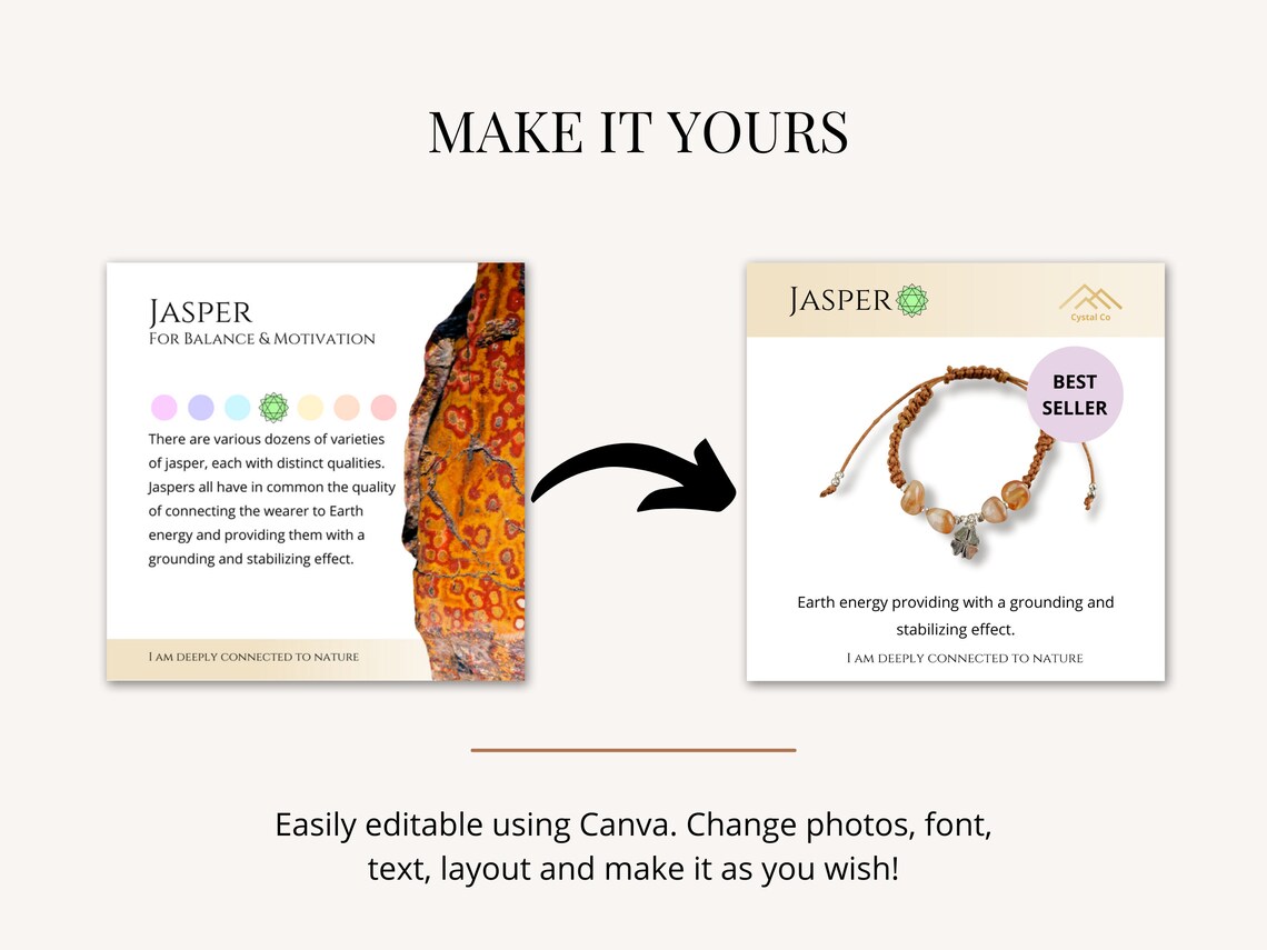 Set of 50 Printable Crystal Cards, Crystal Meaning Cards, Printable ...