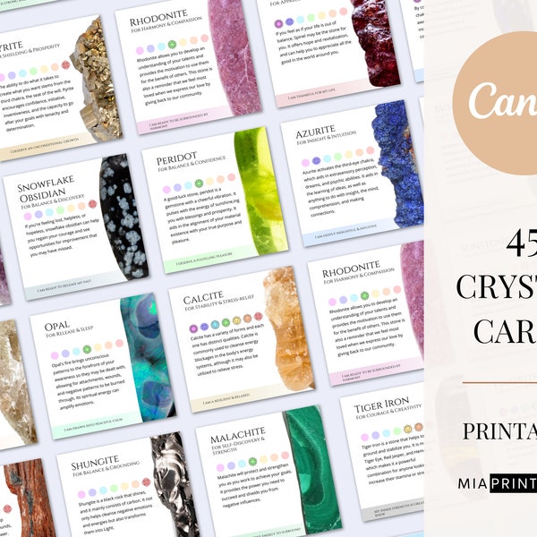 Printable Crystal Cards - Etsy