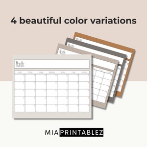 Printable Digital Download Perpetual Blank Calendar | Rae Dunn Inspired ...