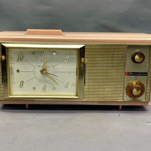 1959 Bulova Clock Radio Restored and Working. Iconic Styling - Etsy