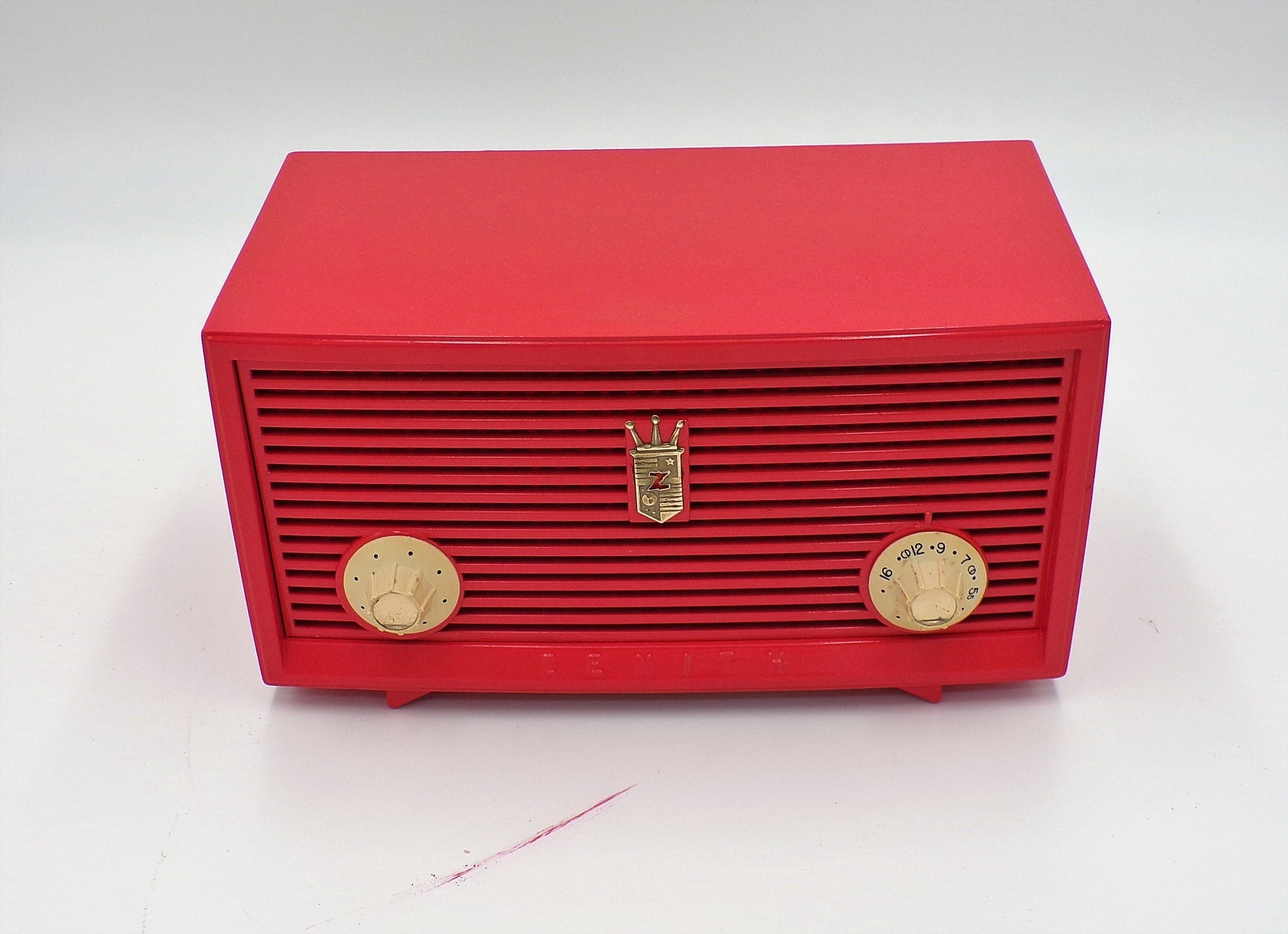 1960 Zenith Mid Century Radio. Beautiful and Restored FREE | Etsy