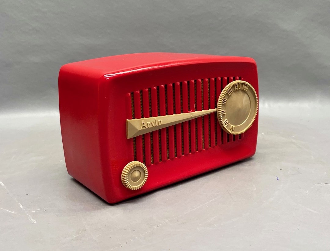 1955 Metal Case Arvin Mid Century Radio Model 840T. Beautiful - Etsy