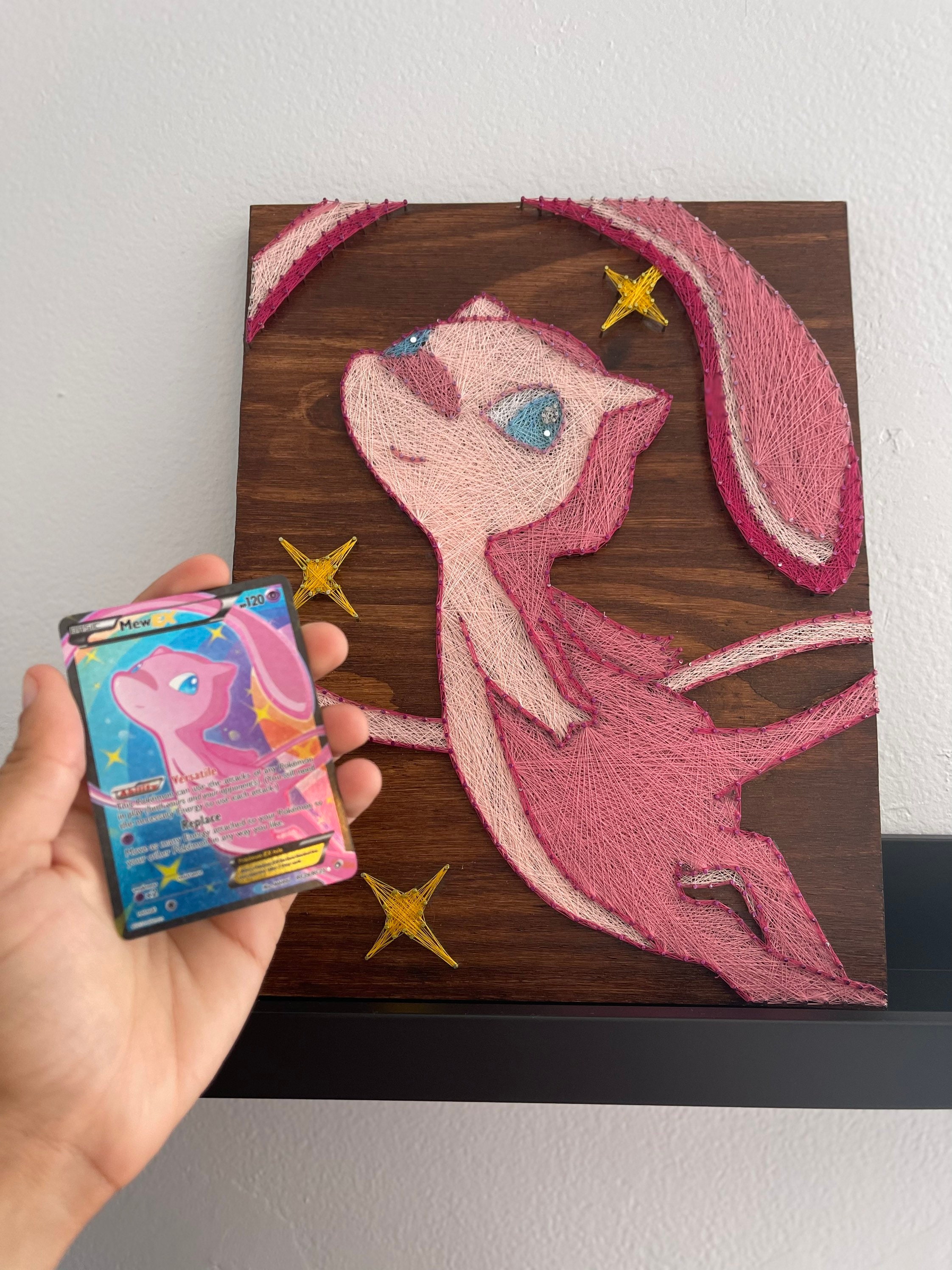Mew Pokémon String Art Original Handgemachte Holz Zimmer Dekor Tolles ...