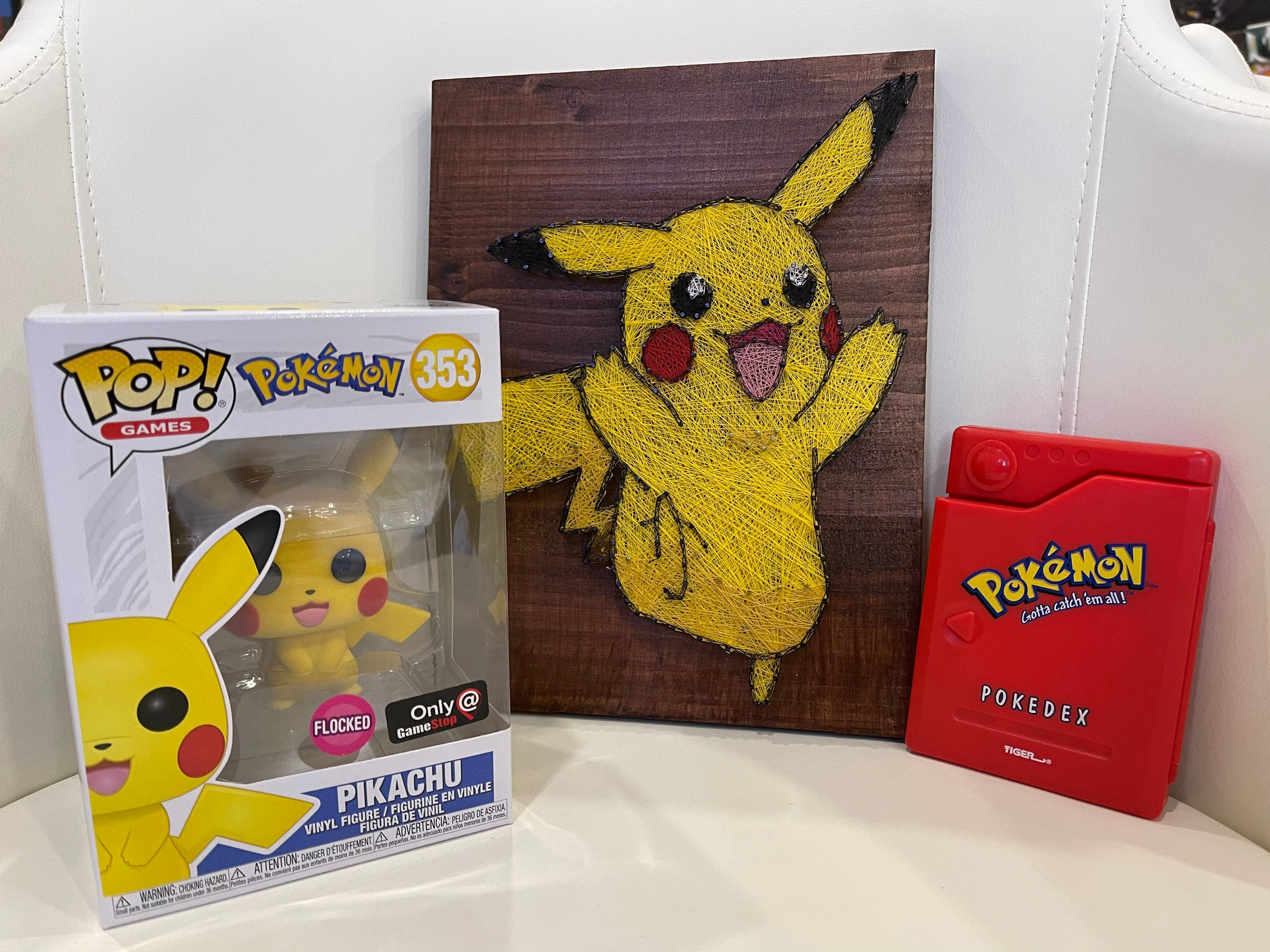 Pikachu Pokemon String Art Wall Decoration Boys Room Hand Made Great ...