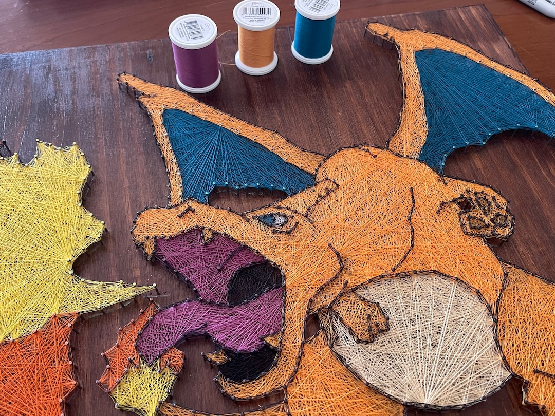 Charizard Base Set Pokemon String Wall Art Room Decor Collection Piece ...