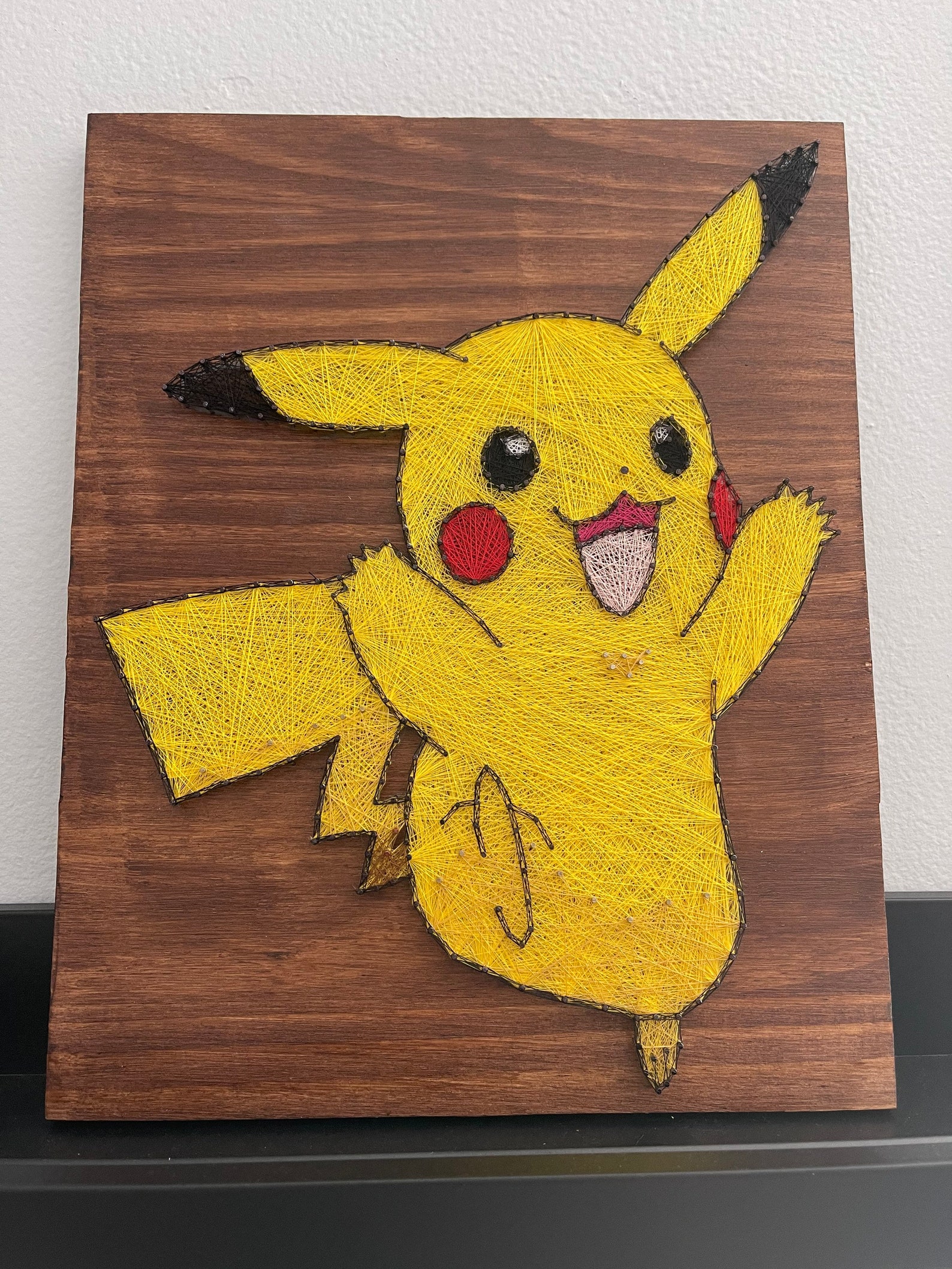 Pikachu Pokemon String Art Wall Decoration Boys Room - Etsy