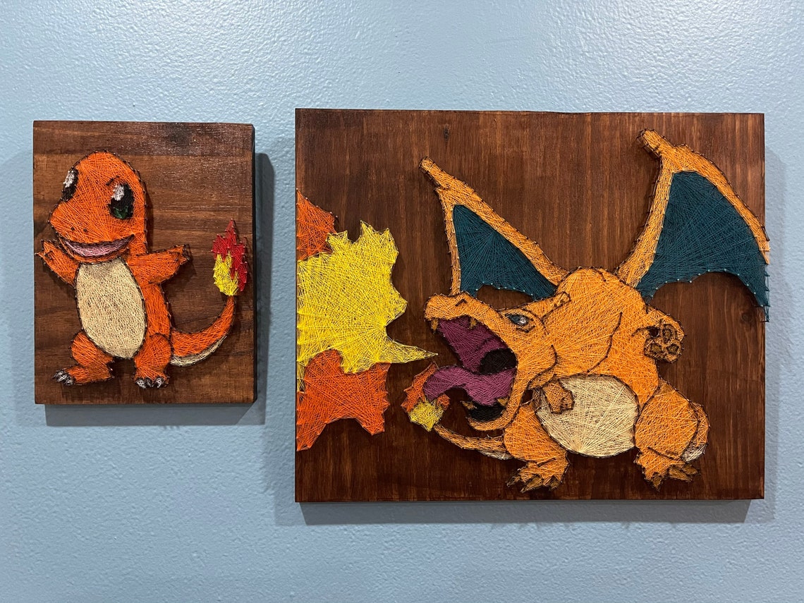 Charizard Base Set Pokemon String Wall Art Room Decor - Etsy