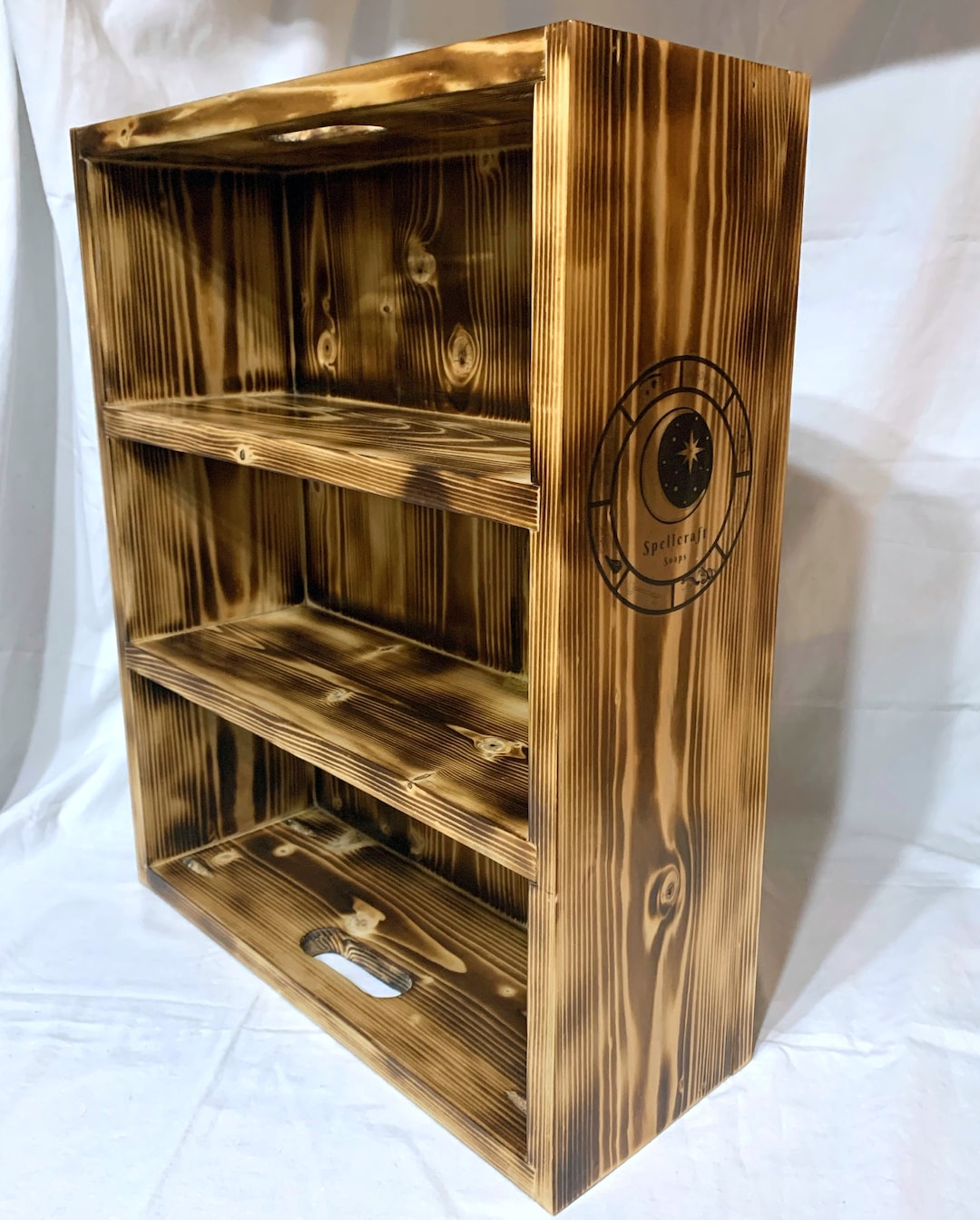 Crate Style Vendor Display Shelf, Craft Fair Market Trade Show, Burnt ...