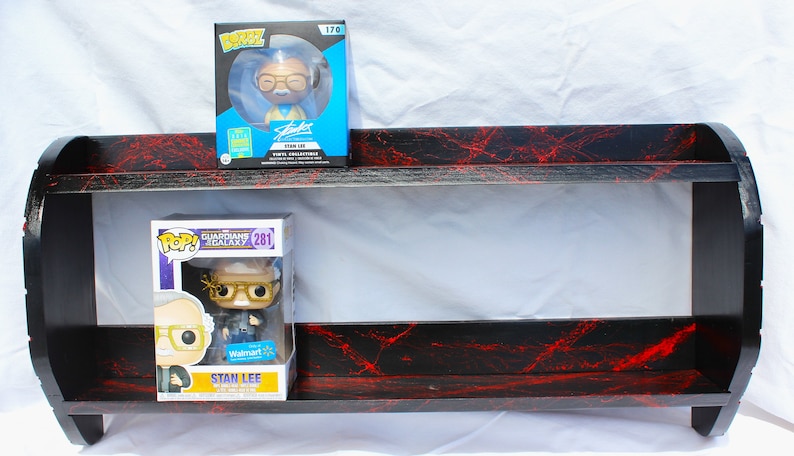 Miles Morales Inspired Shelf, Spider-man Funko Pop Display, Ebonized ...