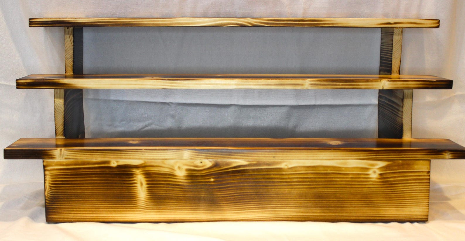 3 Tiered Wooden Display Shelf, Three Shelf Soap Vendor Display, Shou ...