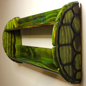 Ninja Turtle Shelf, Funko Pop Display Handcrafted Wood TMNT Storage ...