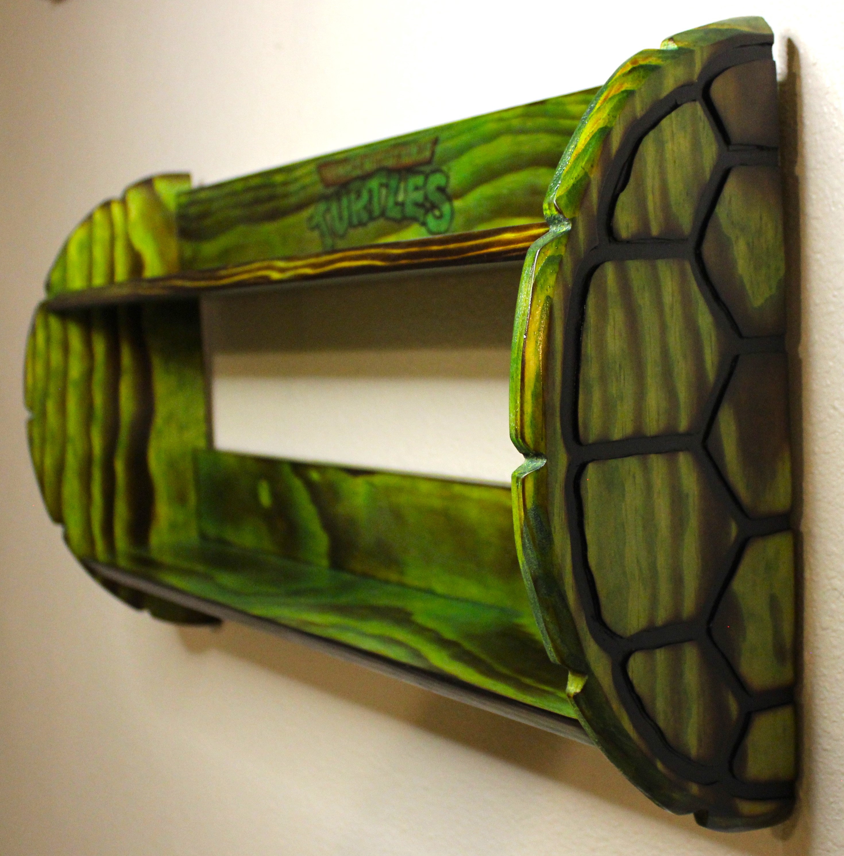 Ninja Turtle Shelf, Funko Pop Display Handcrafted Wood TMNT Storage ...