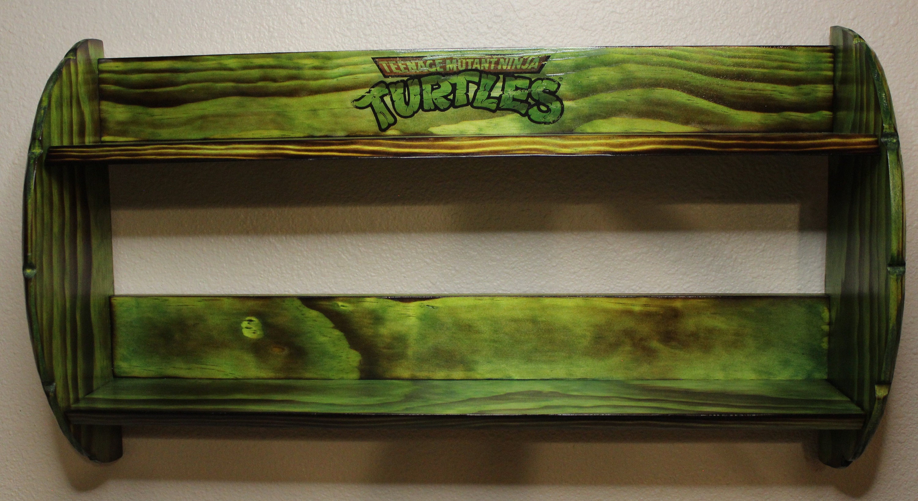 Ninja Turtle Shelf, Funko Pop Display Handcrafted Wood TMNT Storage ...