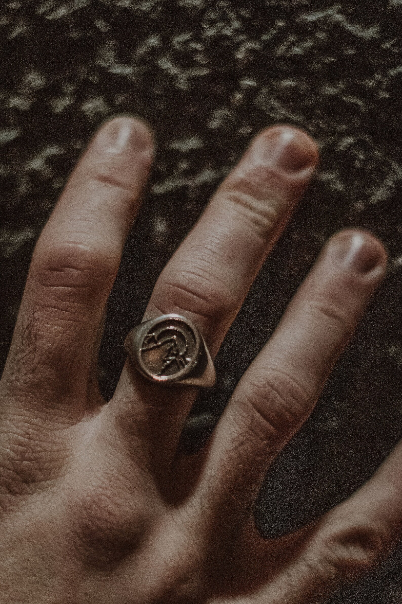 Mountain Sterling Silver Signet Ring Man Woman Boyfriend - Etsy
