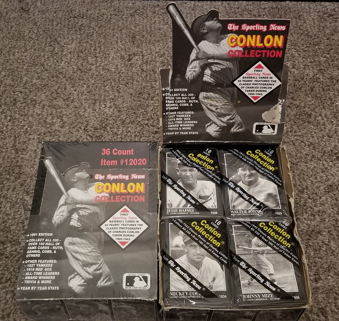 1991 Conlon Collection TSN Factory Sealed Baseball Cards - Etsy