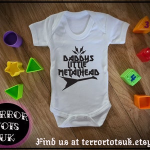 Daddys Little Metal Head Baby/toddler One Piece Vest/bodysuit Daddys ...