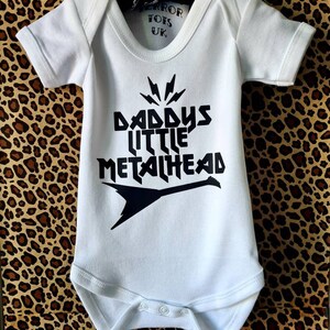 Daddys Little Metal Head Baby/toddler One Piece Vest/bodysuit Daddys ...