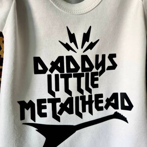 Daddys Little Metal Head Baby/toddler One Piece Vest/bodysuit Daddys ...