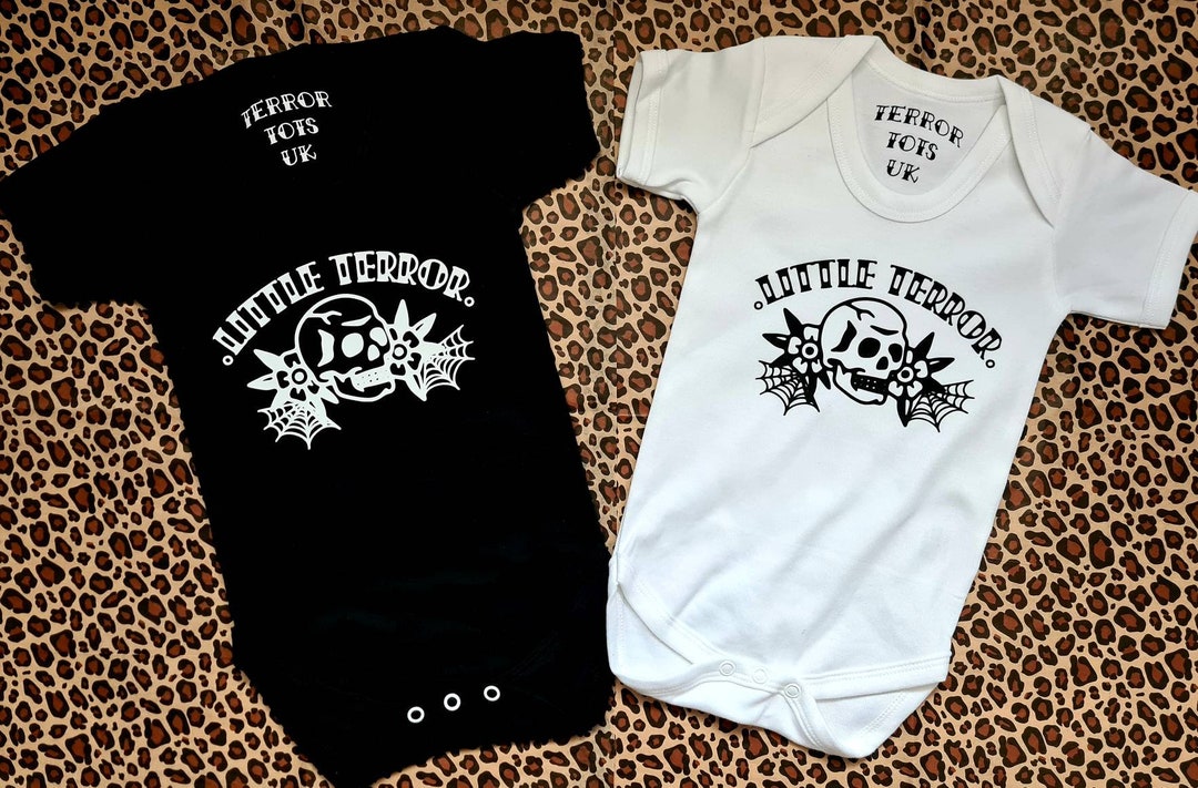 Little Terror - Tattoo Flash Baby Body Suit/vest Spooky Halloween Gift ...