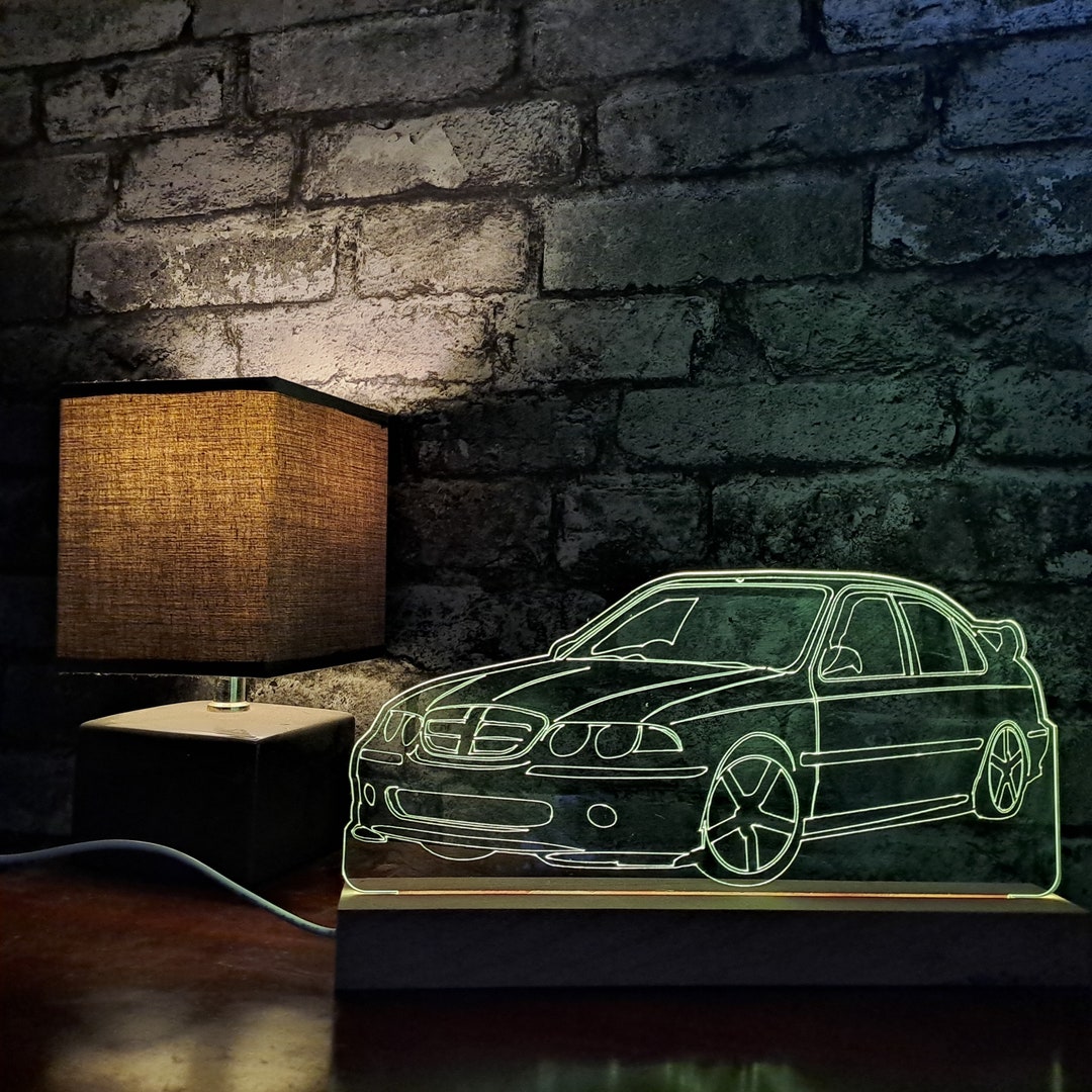 Personalised MG Car Night Light, LED Lamp, Gift for Dad, Birthday Gift ...