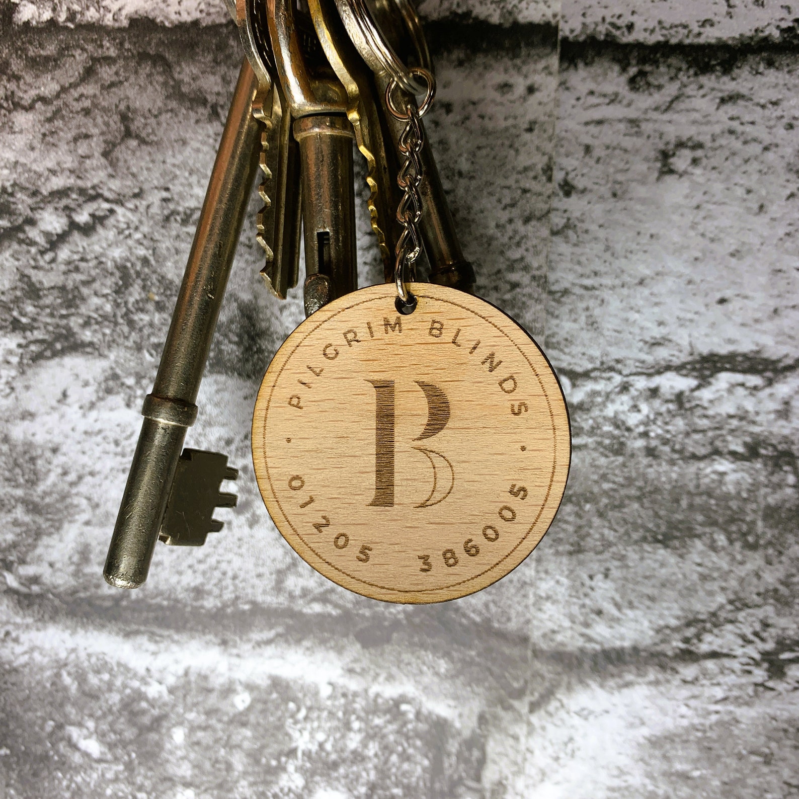 Customised Keyrings Logo Customised Logo Keyring Wooden - Etsy UK