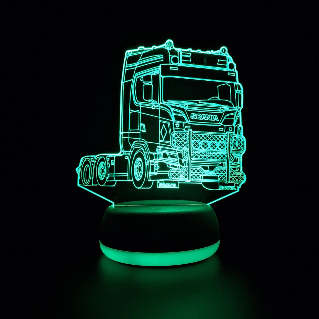 Personalised Lorry LED Night Light, Lorry Gift, Lorry Driver Gift ...