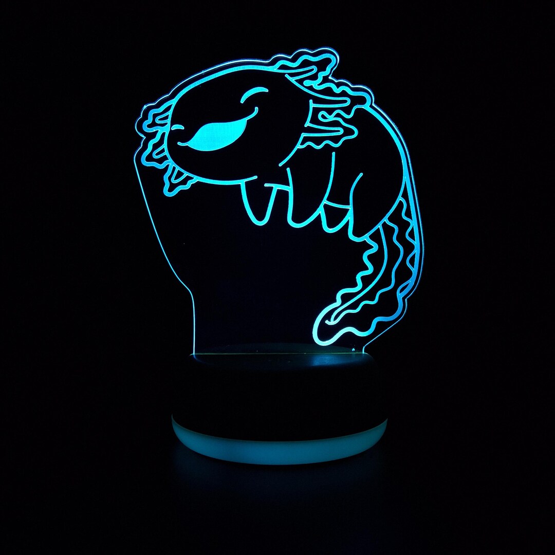 Personalised Axolotl LED Night Light, Baby Gift, Gifts for Kids ...