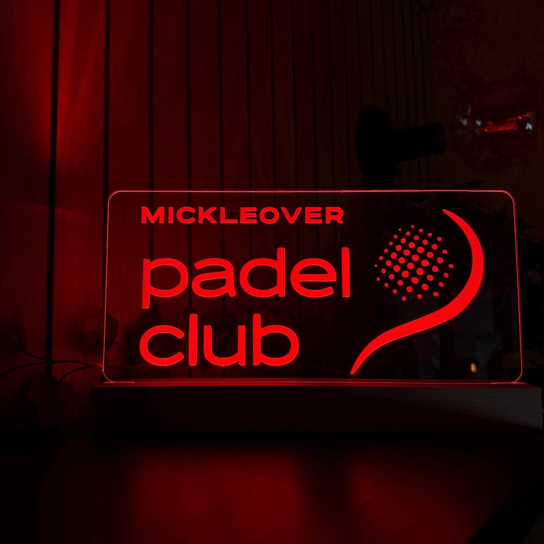 Personalised Company Logo LED Display Light With Wooden Base - 7 LED ...