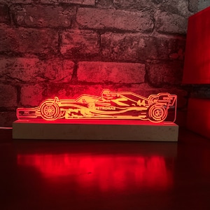 Lewis Hamilton Mercedes LED Lamp Night Light, Home Decor, Formula 1, F1 ...