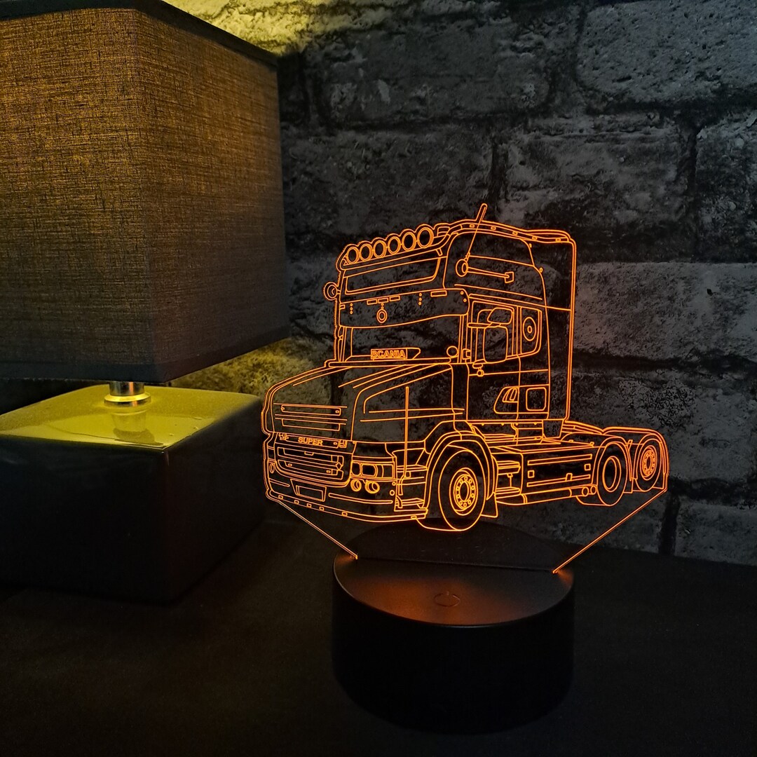 Lorry Night Light, Personalised Lorry T Cab LED Night Lamp, Gift for ...