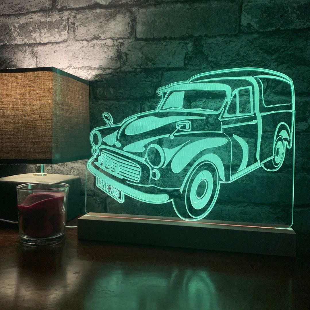 Morris Minor Van Night Light, LED Lamp, Bedside Light, Kids Night Light ...