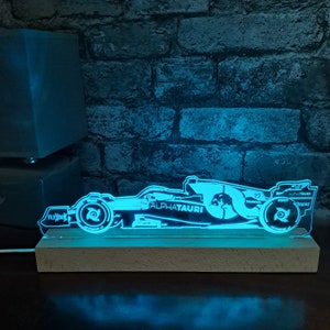 Yuki Tsunoda LED Lamp Night Light, Home Decor, Formula 1, F1 Gifts, F1 ...