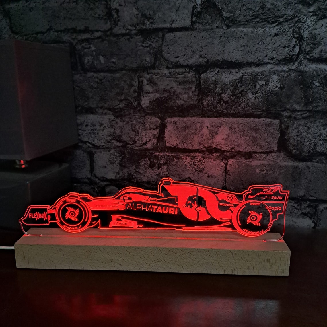 Yuki Tsunoda LED Lamp Night Light, Home Decor, Formula 1, F1 Gifts, F1 ...
