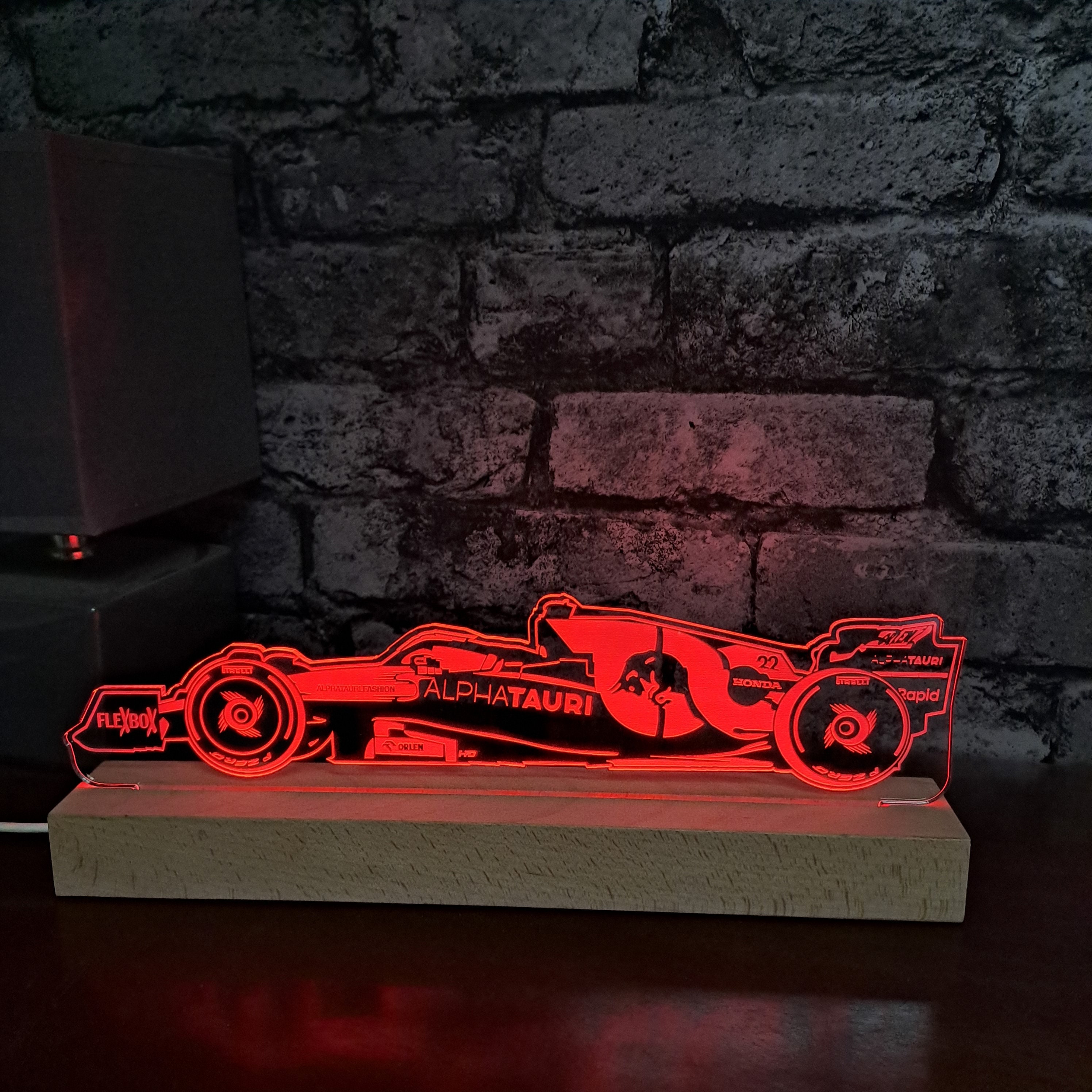 Yuki Tsunoda LED Lamp Night Light, Home Decor, Formula 1, F1 Gifts, F1 ...