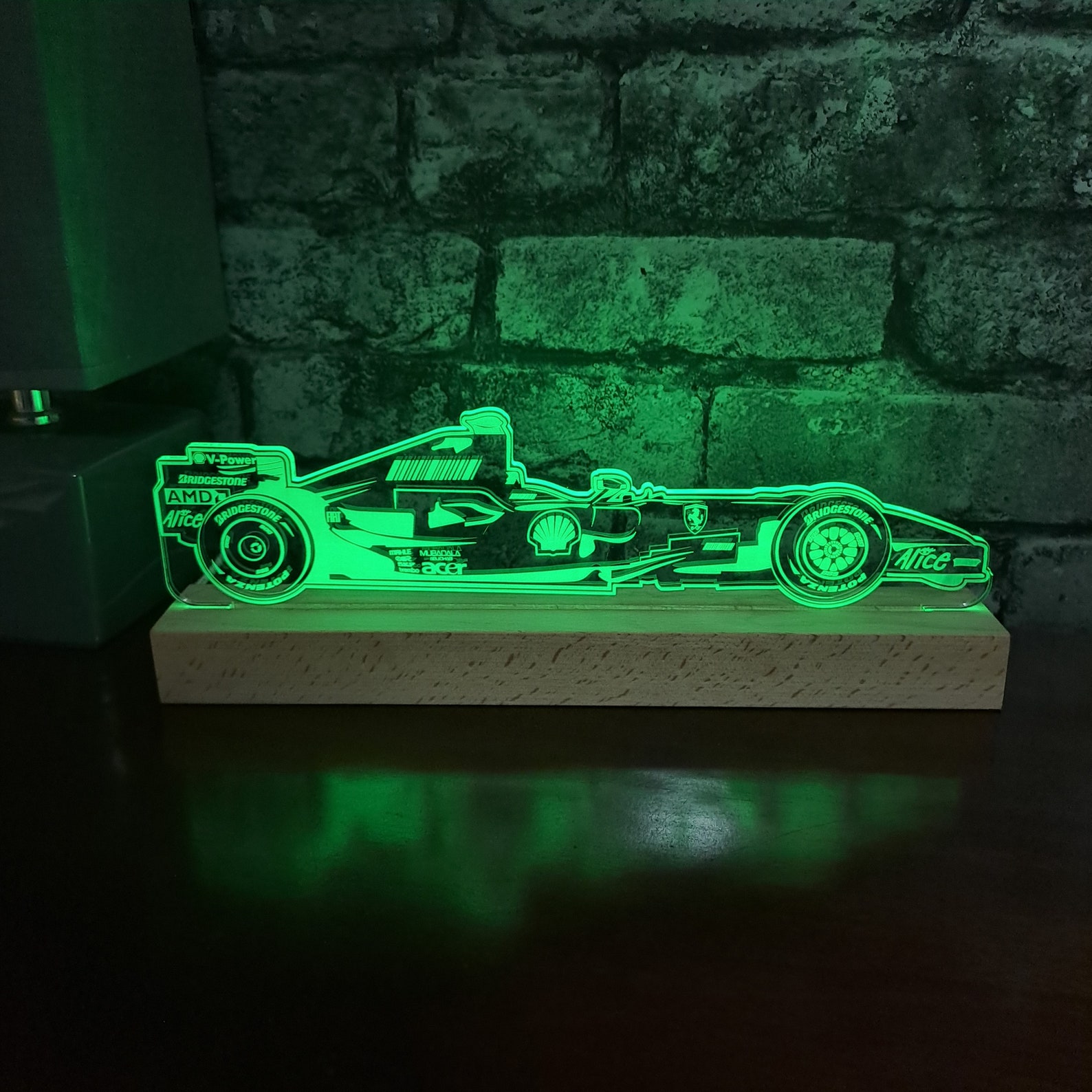 Formula 1 Kimi Raikkonen LED Lamp Light Home Decor F1 LED Lamp - Etsy