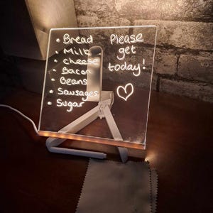 Illuminated Note Board for Home Décor, Customisable 3D LED Message ...