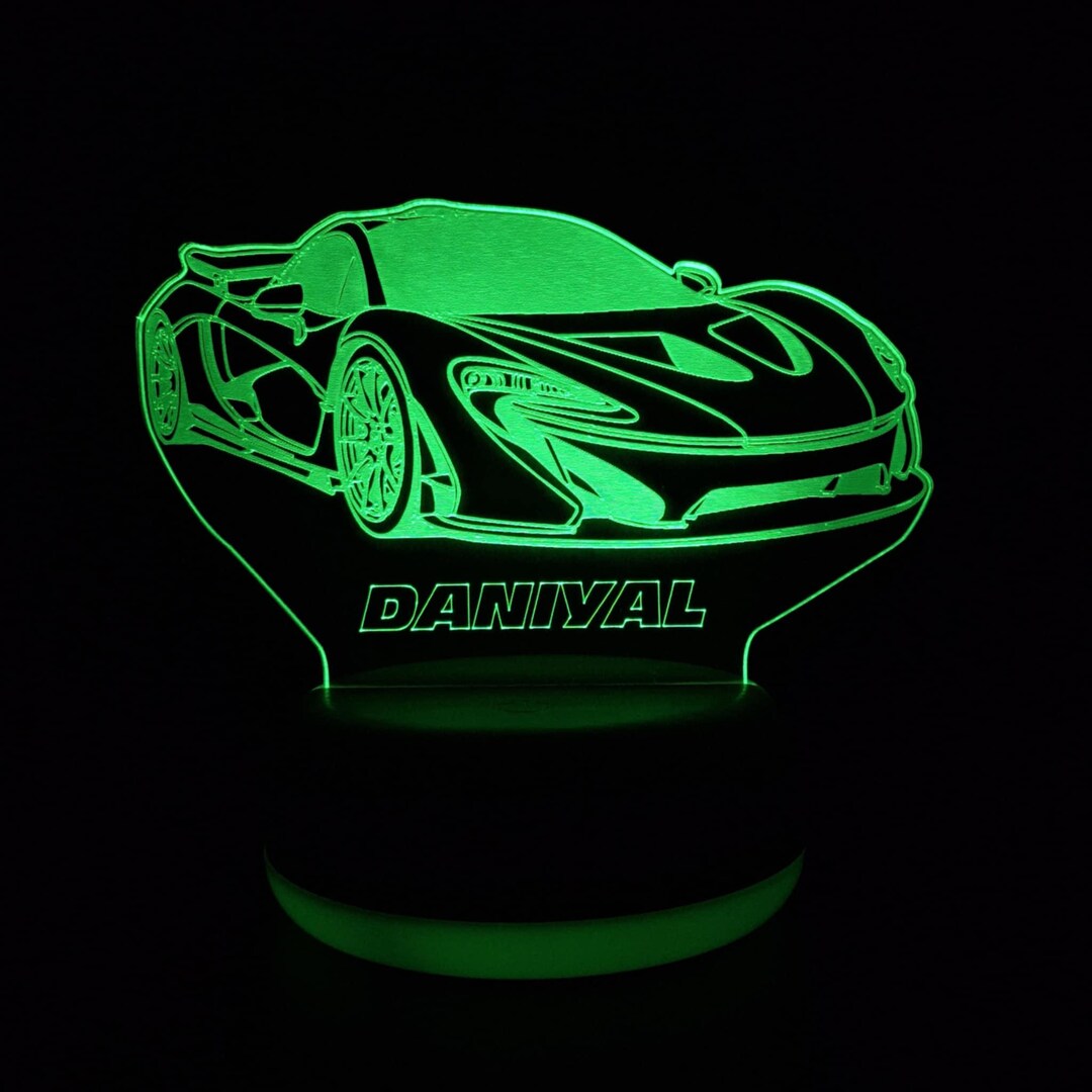 Personalised Sports Car LED Lamp, Sports Car Gift, Gifts for Him, Dad ...