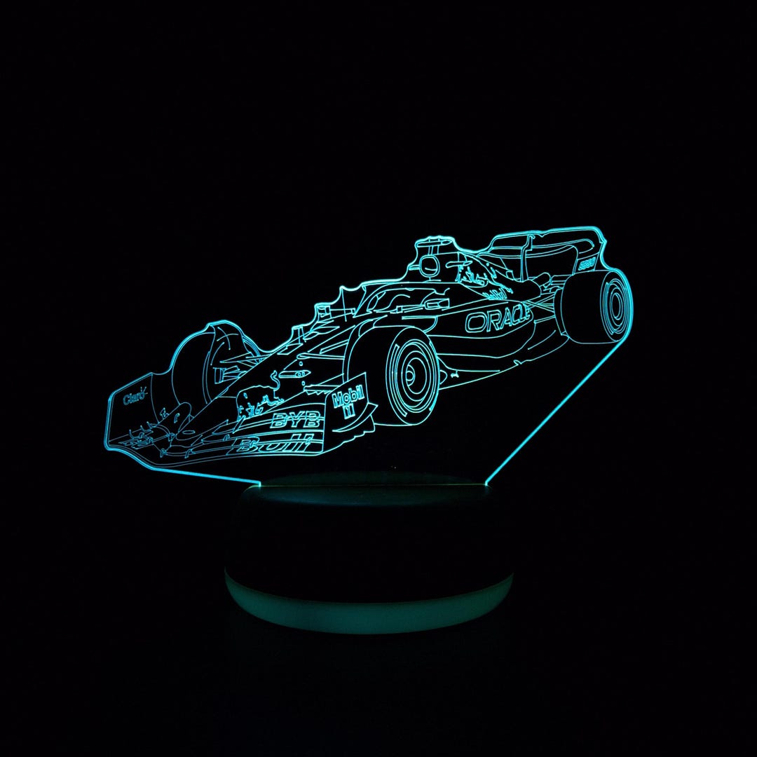 Personalised Red Bull F1 LED Night Light, Red Bull Gift, F1 Gift, Gifts ...