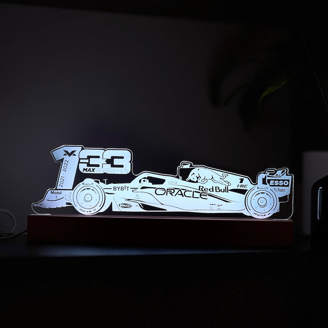 Max Verstappen 1 Red Bull LED Lamp Night Light, Home Decor, Formula 1 ...