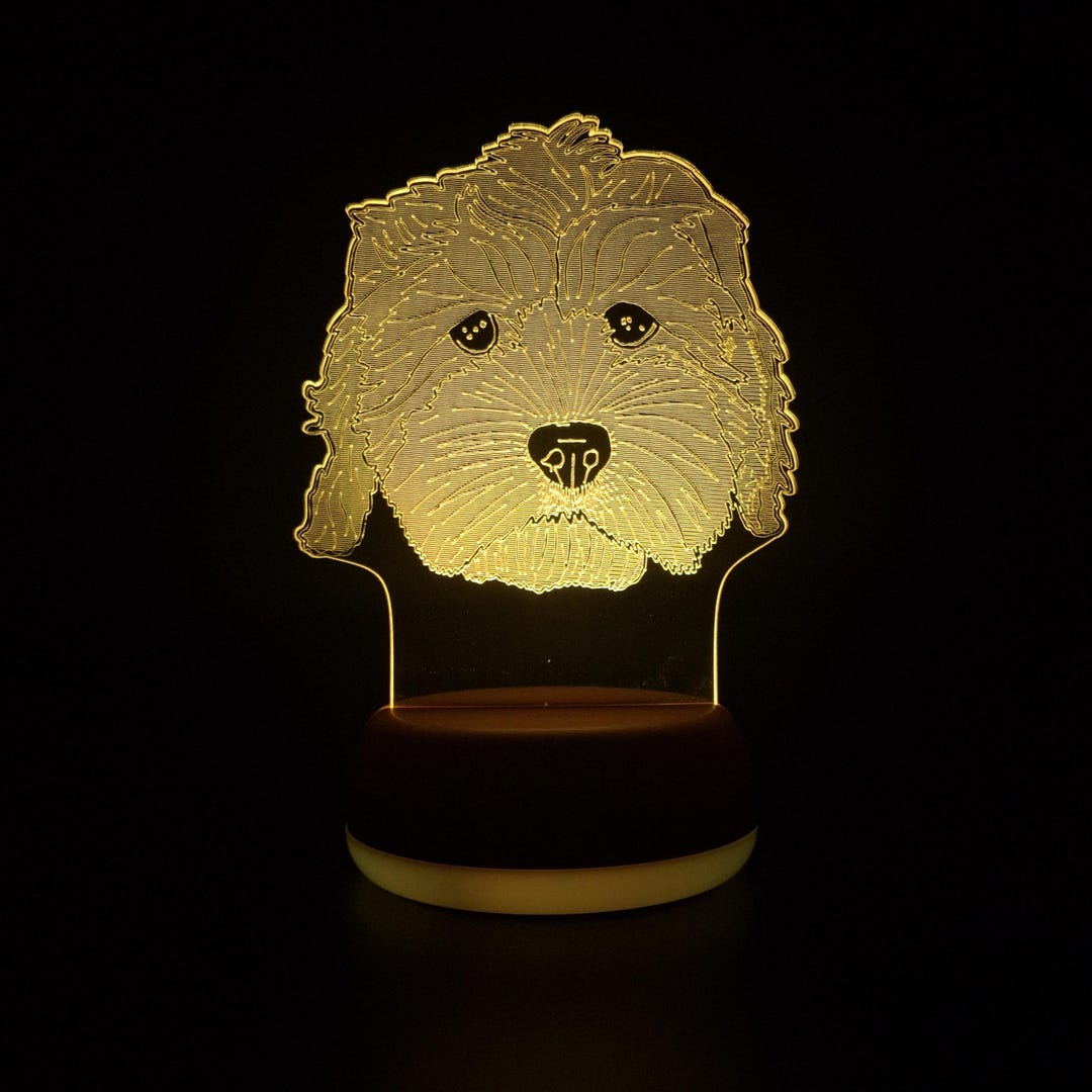 Personalised Cockapoo Night Light, Cockapoo Gift, Dog Gift, Gift for ...
