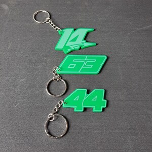 Limited Edition Fernando Alonso Number 14 Green Keyring, F1 Gift ...