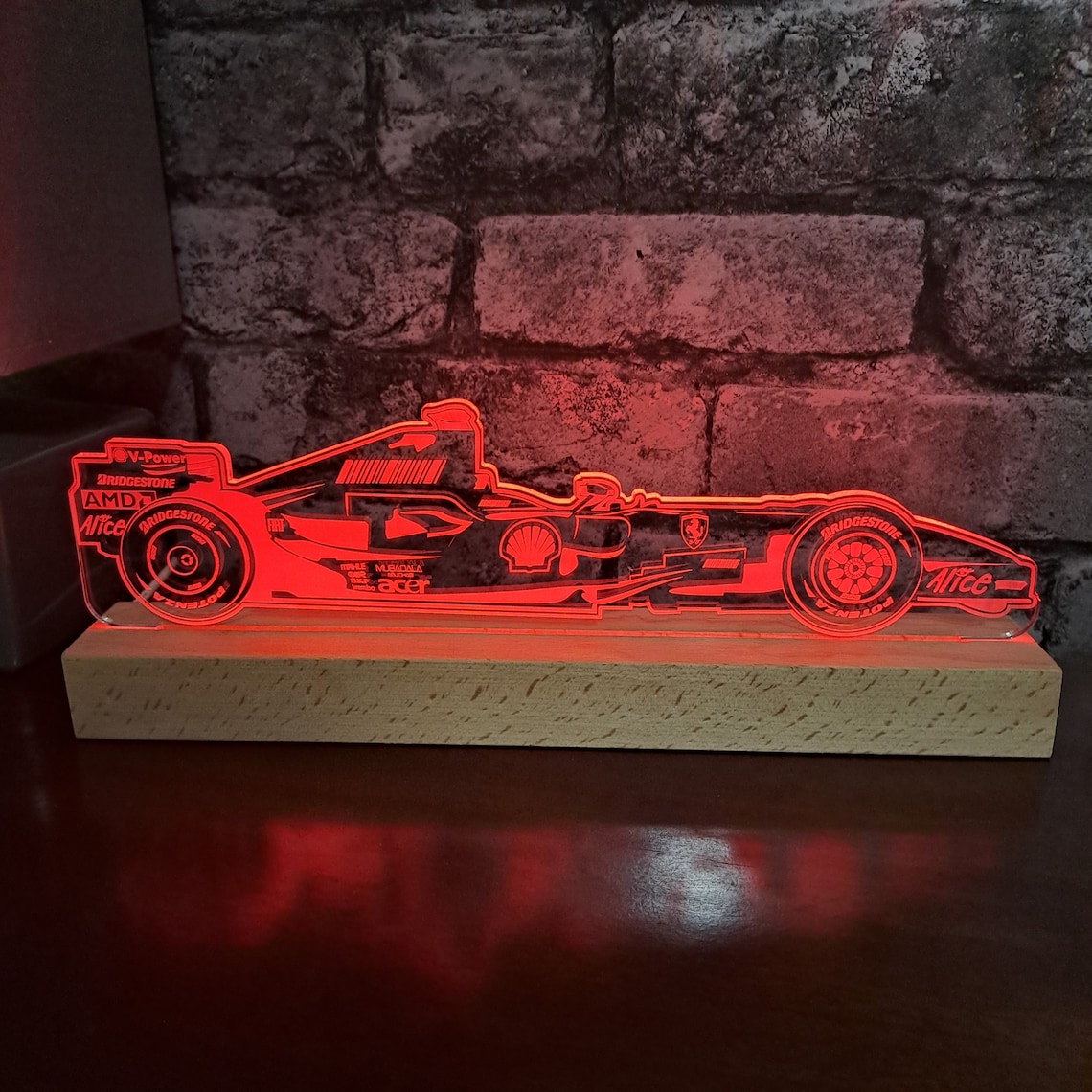 Formula 1 Kimi Raikkonen LED Lamp Light Home Decor F1 LED Lamp - Etsy