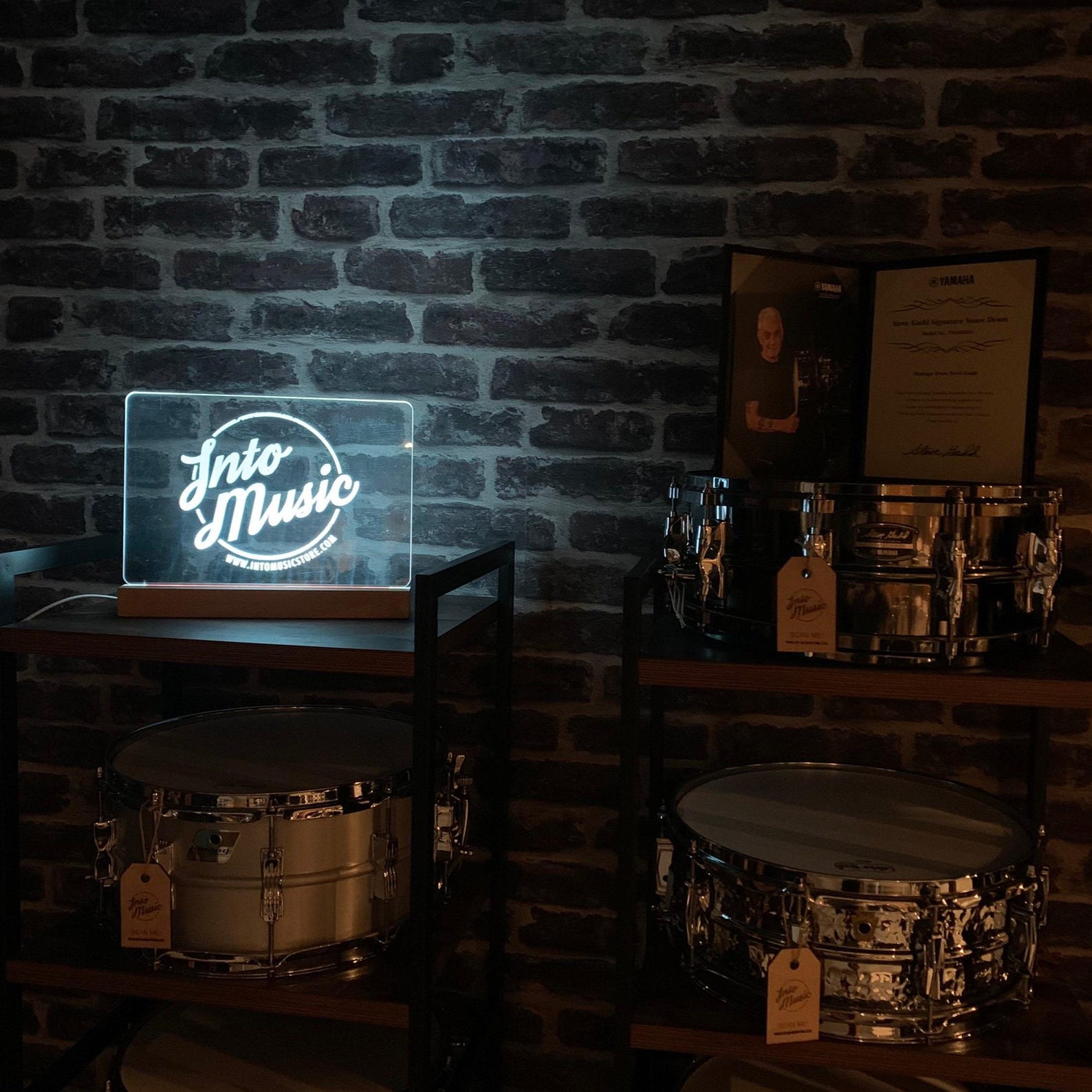 Personalised Company Logo LED Display Light With Wooden Base - 7 LED ...