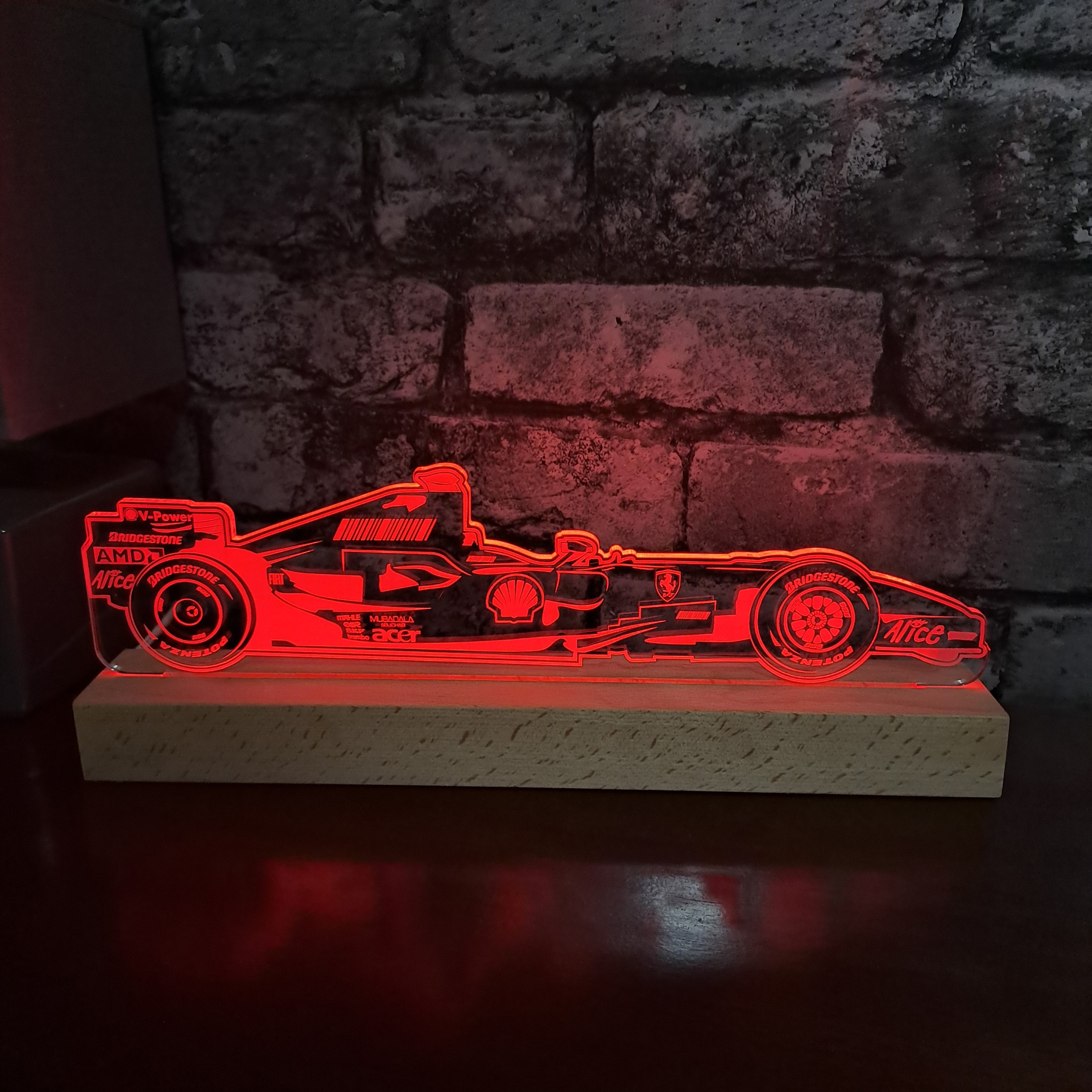 Formula 1 Kimi Raikkonen LED Lamp Light Home Decor F1 LED Lamp - Etsy