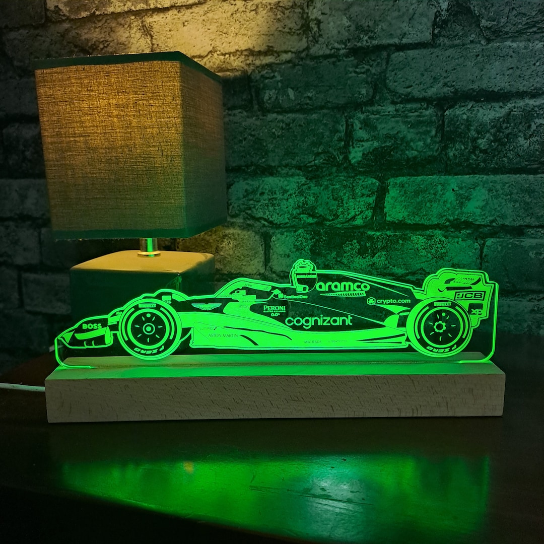 Aston Martin LED Lamp Night Light, Fernando Alonso, Lance Stroll, Home ...