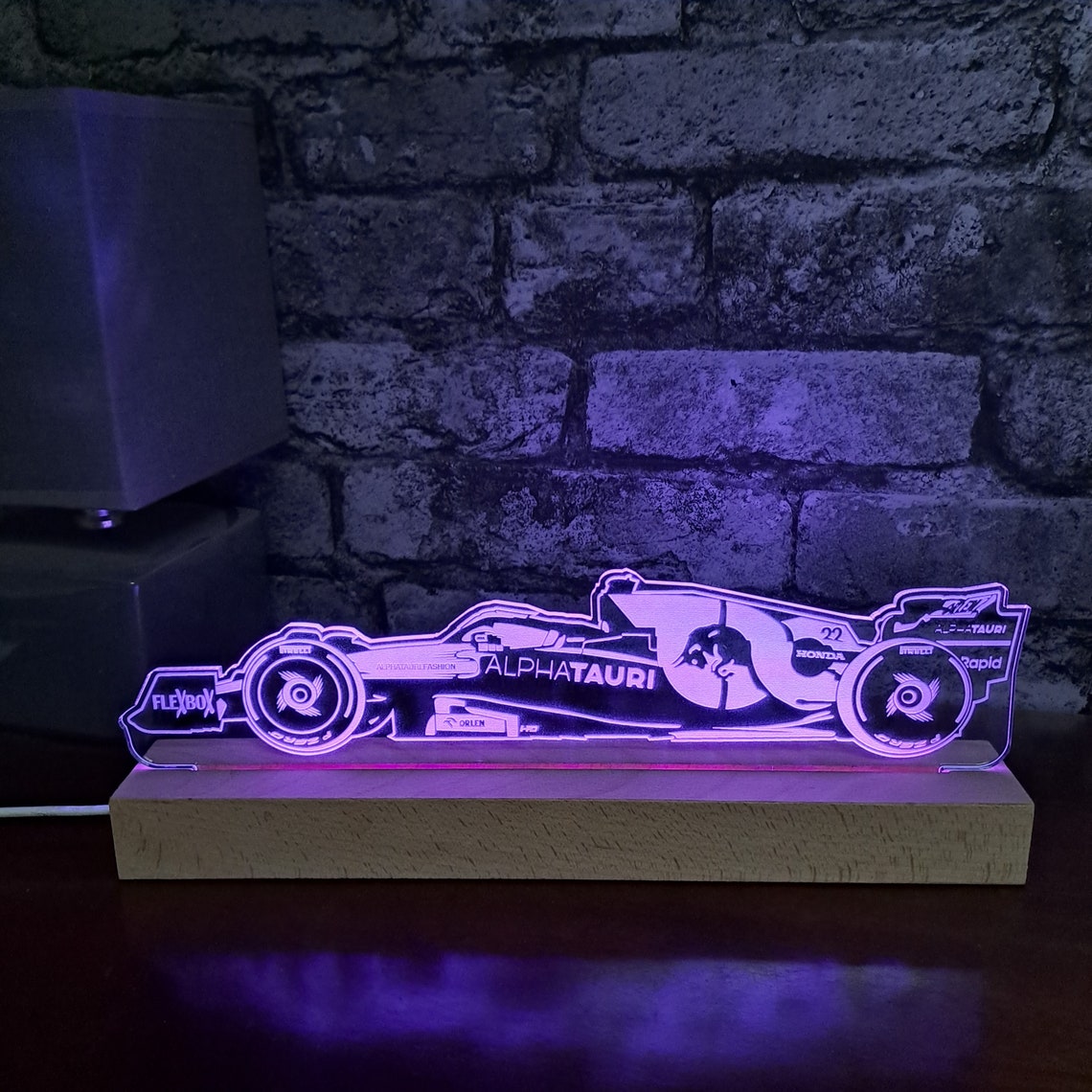 Yuki Tsunoda LED Lamp Night Light, Home Decor, Formula 1, F1 Gifts, F1 ...